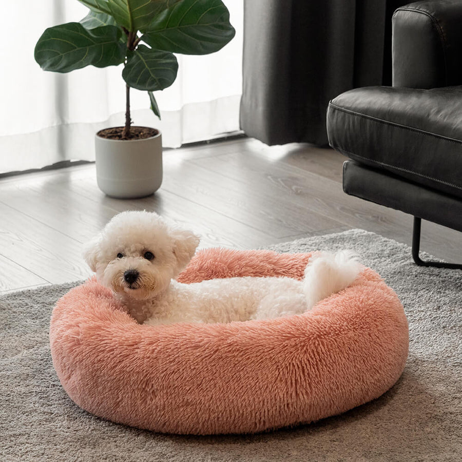 Fuzzy Round Dog Bed - Soft & Cozy Sleep for Your Pet | FunnyFuzzy