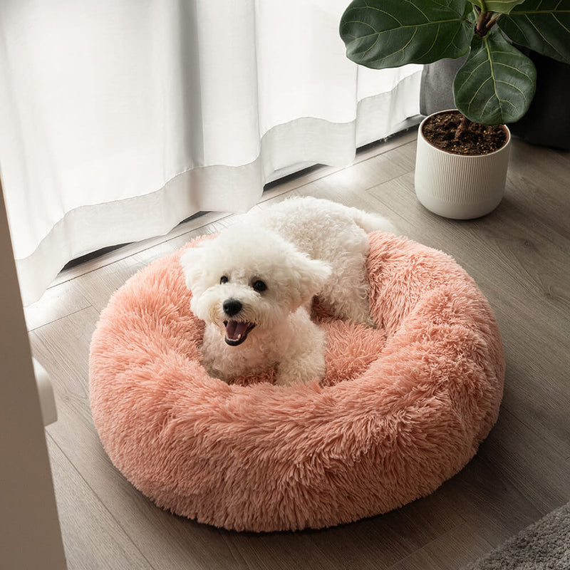 Fuzzy Round Dog Bed - Soft & Cozy Sleep for Your Pet | FunnyFuzzy