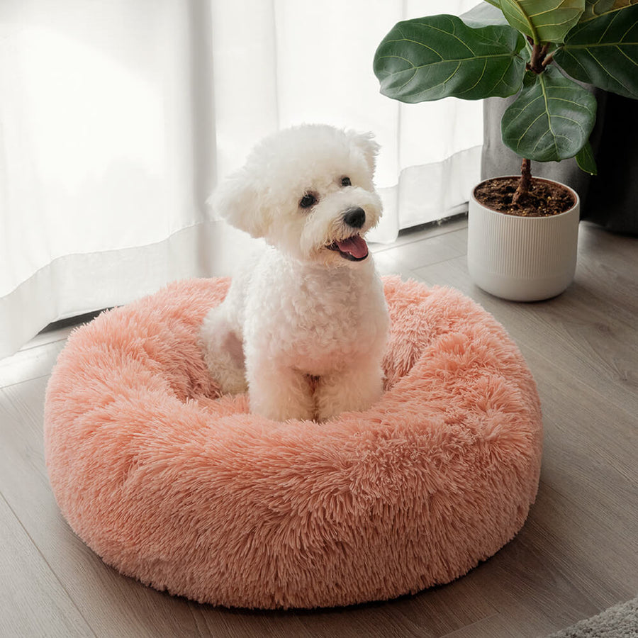 Fuzzy Round Dog Bed - Soft & Cozy Sleep for Your Pet | FunnyFuzzy
