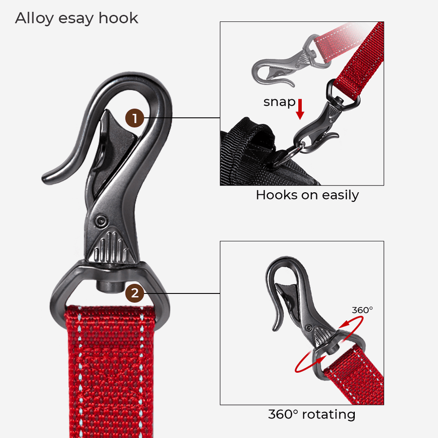 Multifunction Hands Free Dog Leash With Safety Seat Belt - FunnyFuzzy